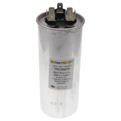 TRCD5075 - Titan Pro TRCD5075 - 50/7.5 MFD Round Dual Motor Run ...