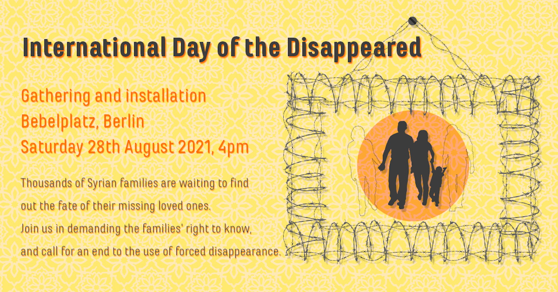 Join us in Berlin to mark International Day of the Disappeared | The ...