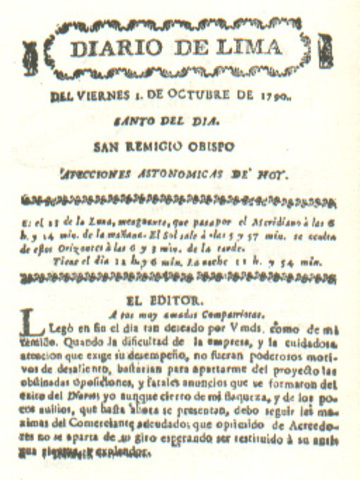 Periódicos en la historia del Perú | Timetoast timelines