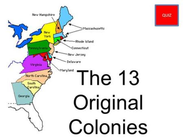 JAH 13 Colonies timeline | Timetoast timelines