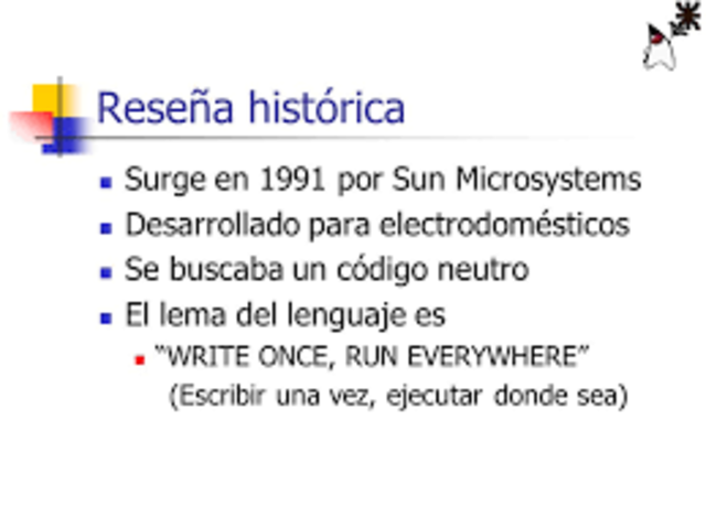 INICIO DE JAVA timeline | Timetoast timelines