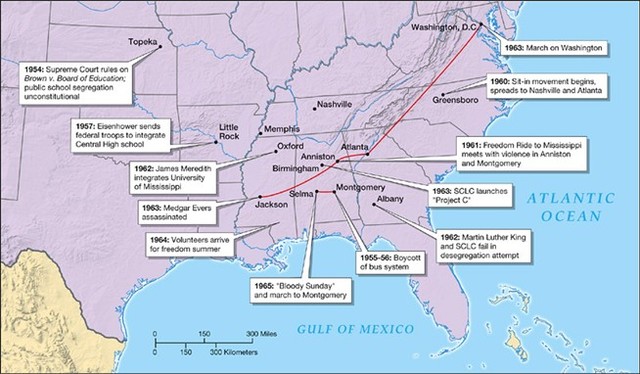 Civil Rights Movement timeline | Timetoast timelines