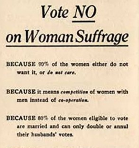 Women's Suffrage Movement timeline | Timetoast timelines