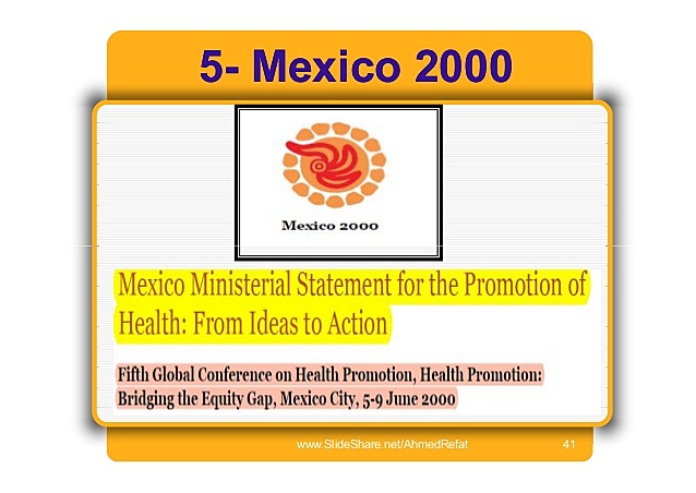 HEALTH PROMOTION STATEMENTS timeline | Timetoast timelines