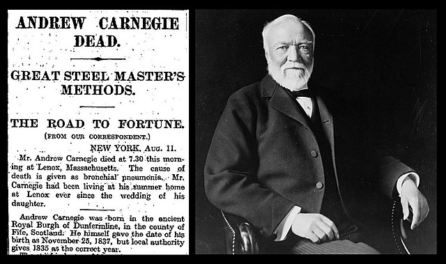 From Rags to Riches: the Life of Andrew Carnegie timeline | Timetoast