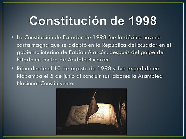 CONSTITUCIONES DEL ECUADOR timeline | Timetoast timelines