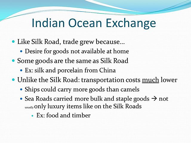 Indian Ocean Trade Developments and Networks timeline | Timetoast