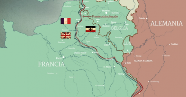 Guerras de Movimientos durante la Primera Guerra Mundial timeline | Ti