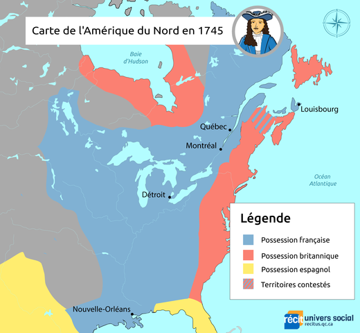 Les changements en Nouvelle-France entre 1645 et 1745 timeline | Timet