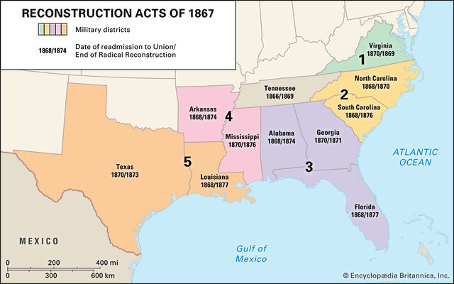 Reconstruction 1865-1877 timeline | Timetoast timelines