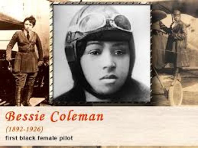 Bessie Coleman by Sara Mendoza and Zack Smith timeline | Timetoast timelines