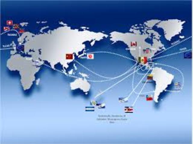 Origen y desarrollo del comercio internacional timeline | Timetoast