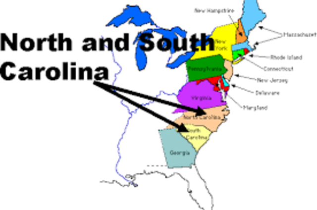 The 13 Colonies timeline | Timetoast timelines