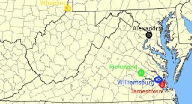 Jamestown timeline | Timetoast timelines