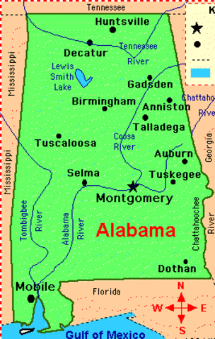 Alabama History timeline | Timetoast timelines