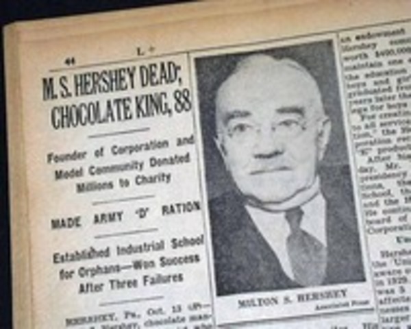 Milton Hershey timeline | Timetoast timelines