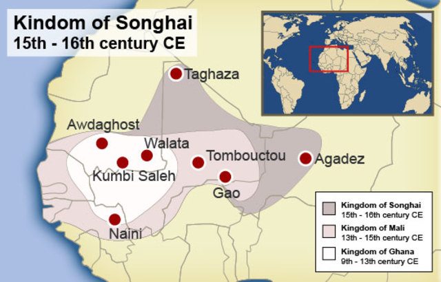 Ghana, Mali, Songhai timeline | Timetoast timelines