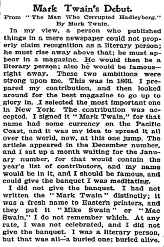 Important moments of Mark Twain timeline | Timetoast timelines