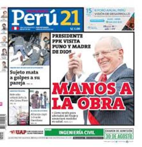 Prensa escrita a lo largo de la historia del Perú timeline | Timetoast ...