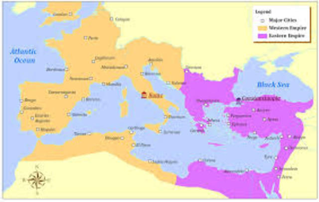 Collapse of the Roman Empire timeline | Timetoast timelines