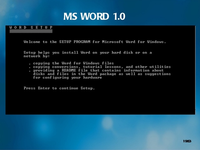 Evolucion de word timeline | Timetoast timelines