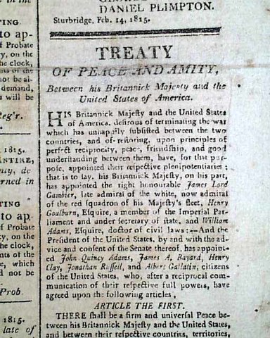 War of 1812 timeline | Timetoast timelines