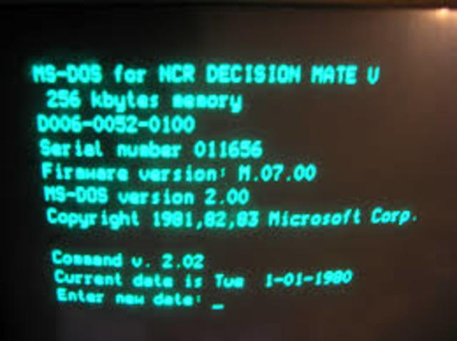 Versiones MS-DOS timeline | Timetoast timelines