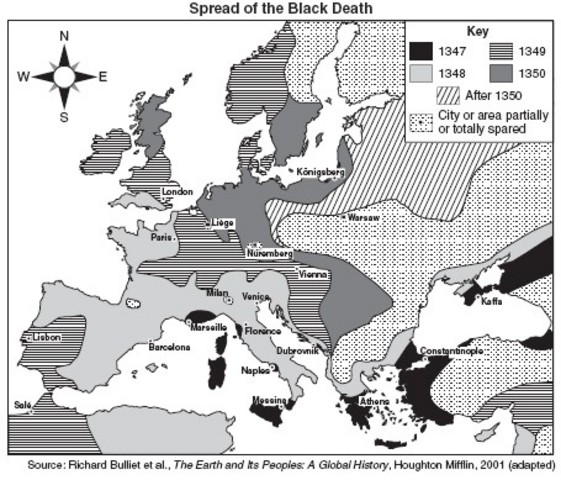 The poisonious moments of the black death timeline | Timetoast timelines