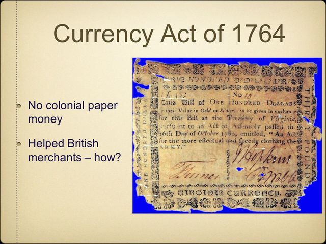 The currency act timeline | Timetoast timelines