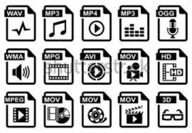 FORMATOS DE AUDIOS timeline | Timetoast timelines