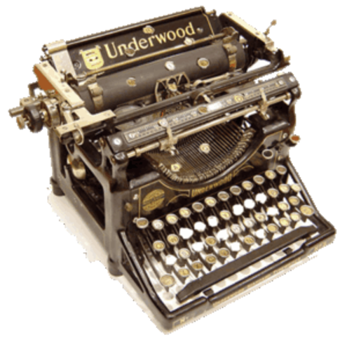 historia de la máquina de escribir timeline | Timetoast timelines