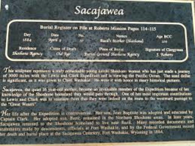 Sacagawea timeline | Timetoast timelines