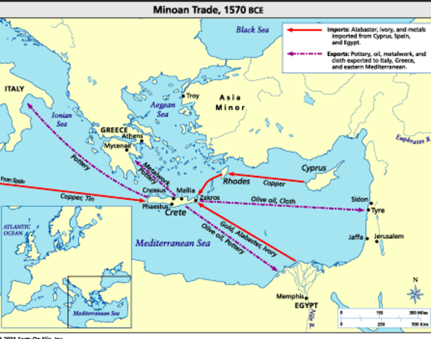 Ancient Greece: Minoans (3000 B.C.E.) to the rise of democracy (488 B.C ...