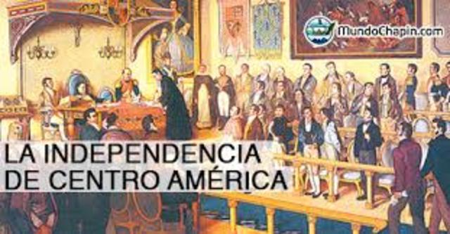 Independencia de Centroamérica timeline | Timetoast timelines