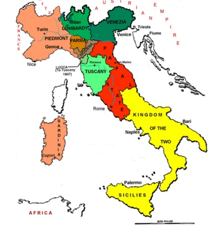 Unification of Italy timeline | Timetoast timelines