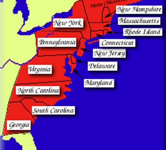 13 Colonies Timeline
