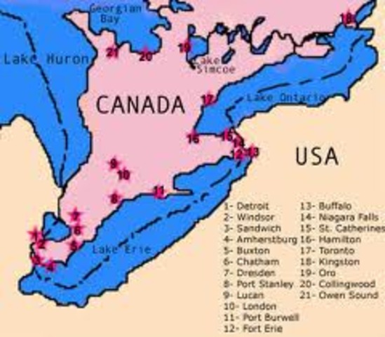 Underground to Canada timeline | Timetoast timelines