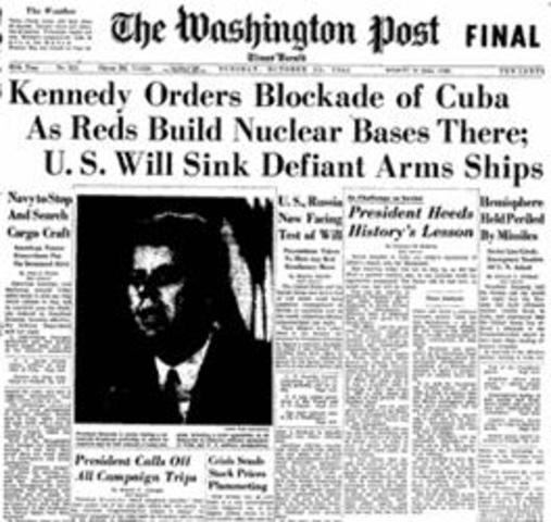 The Cuban Missile Crisis timeline | Timetoast timelines