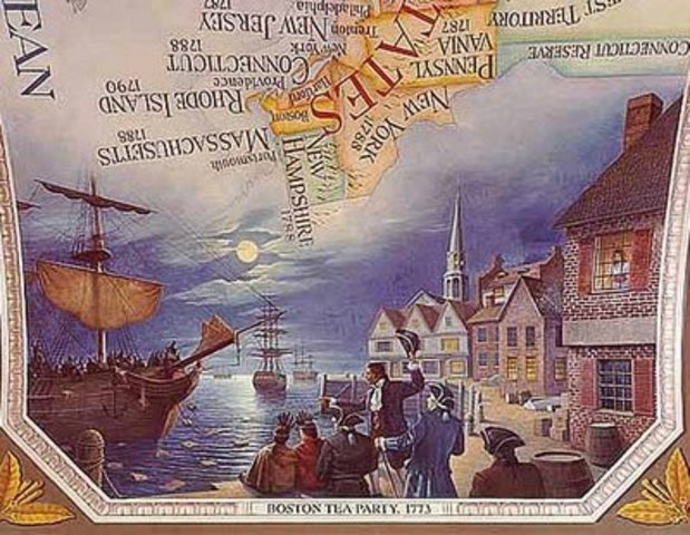 Timeline of Events of the Boston Tea Party | Timetoast timelines