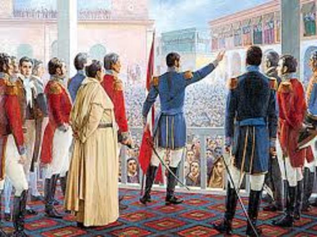 Independence Days Of Spanish American Colonies timeline | Timetoast ...