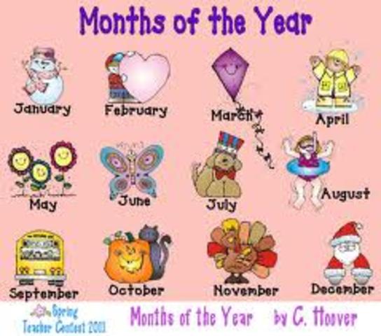 Months of the Year timeline | Timetoast timelines