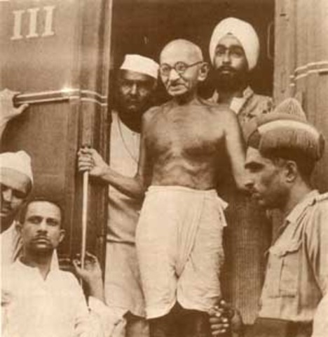 The history of Gandhi and India timeline | Timetoast timelines