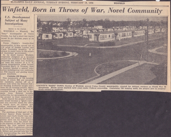 Timeline of Winfield Park, NJ | Timetoast timelines
