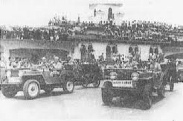 La guerra civil de 1948 timeline | Timetoast timelines