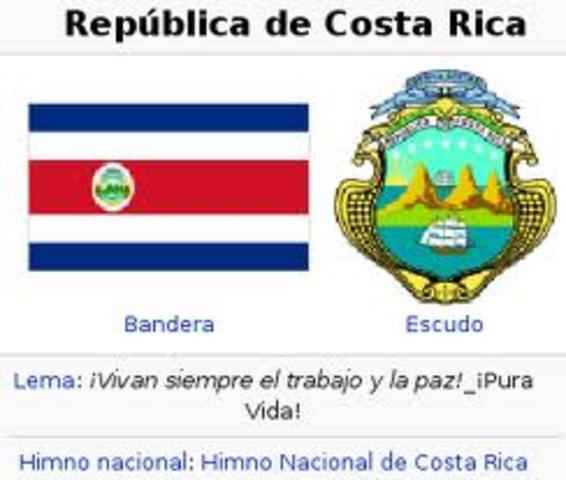 Historia de Costa Rica timeline | Timetoast timelines