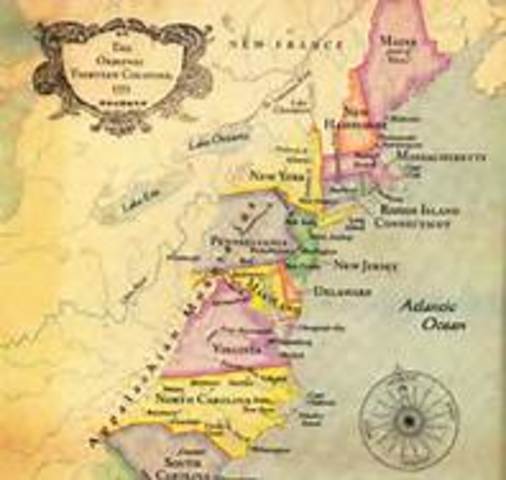The 13 Original Colonies timeline | Timetoast timelines
