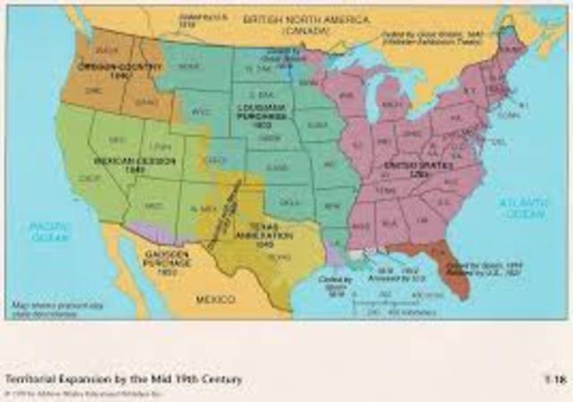 westward expansion/ manifest destiny timeline project | Timetoast timelines