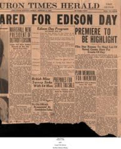 Thomas Alva Edison timeline | Timetoast timelines