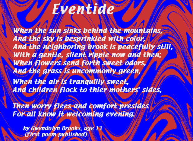 Gwendolyn Brooks timeline | Timetoast timelines