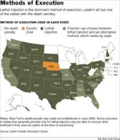 Methods of Execution in the US timeline | Timetoast timelines
